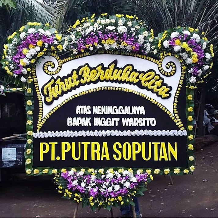 Papan Bunga Duka Cita = 207 - Zahra Flower Shop